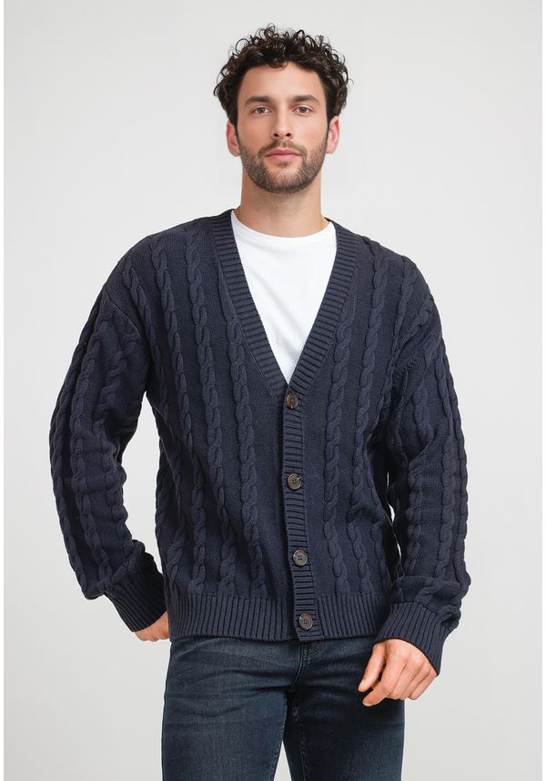 Sweater Hombre Cardigan Navy - Perry Ellis Chile